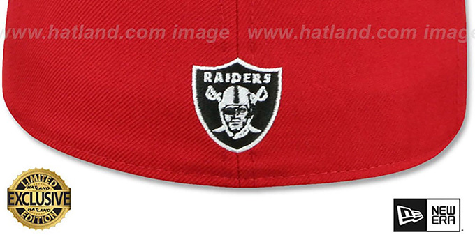 Oakland Raiders NFL TEAM-SCRIPT Red-Black Fitted Hat