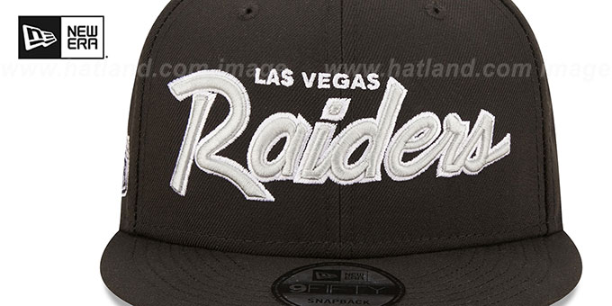 Las Vegas Raiders SCRIPT-UP SNAPBACK Black Hat by New Era