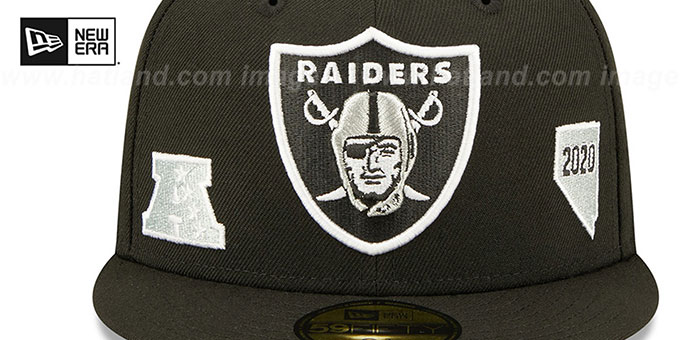 Las Vegas Raiders TRIPLE THREAT IDENTITY Black Fitted Hat