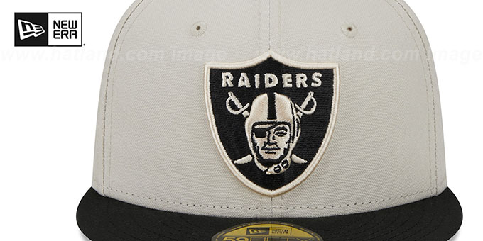 Las Vegas Raiders TWO-TONE STONE Fitted Hat by New Era