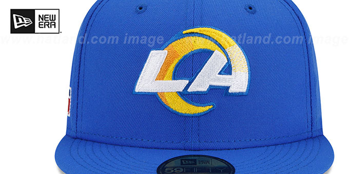 Los Angeles Rams 1990 PRO BOWL SIDE-PATCH Royal Fitted Hat
