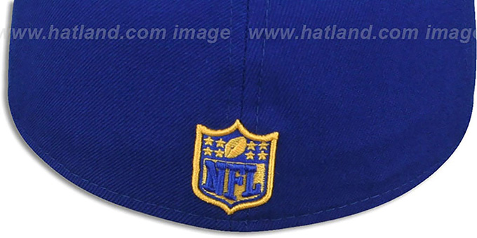 Los Angeles Rams SCRIPT TEAM-BASIC Royal-Gold Fitted Hat