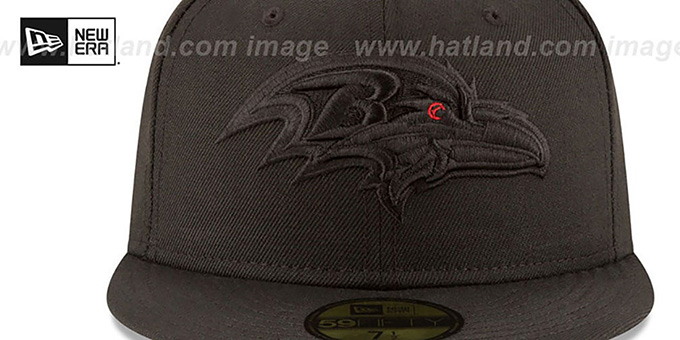 Baltimore Ravens NFL TEAM-BASIC BLACKOUT Fitted Hat