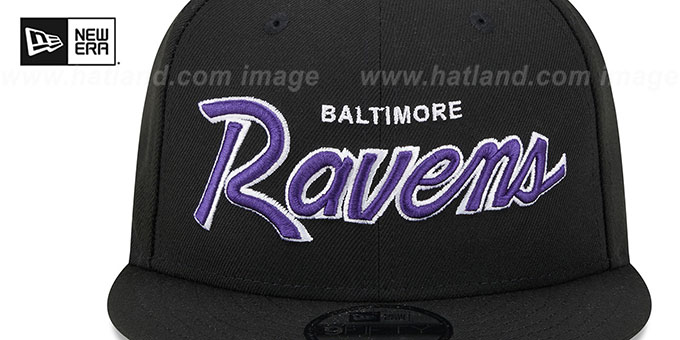 Baltimore Ravens TEAM-SCRIPT SNAPBACK Black Hat by New Era