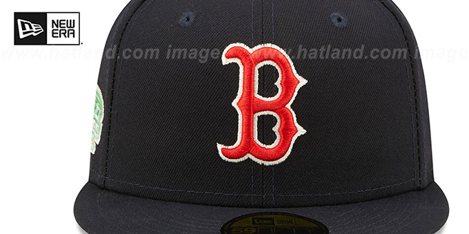 Boston Red Sox 2004 WS CITRUS POP Navy-Yellow Fitted Hat