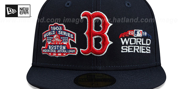 Boston Red Sox HISTORIC CHAMPIONS Navy Fitted Hat by New Era