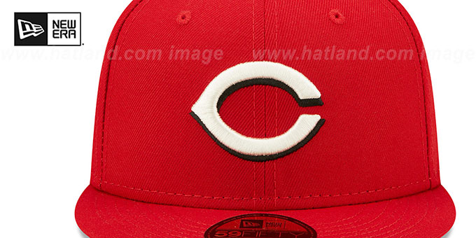 Cincinnati Reds 1990 WS CITRUS POP Red-Green Fitted Hat