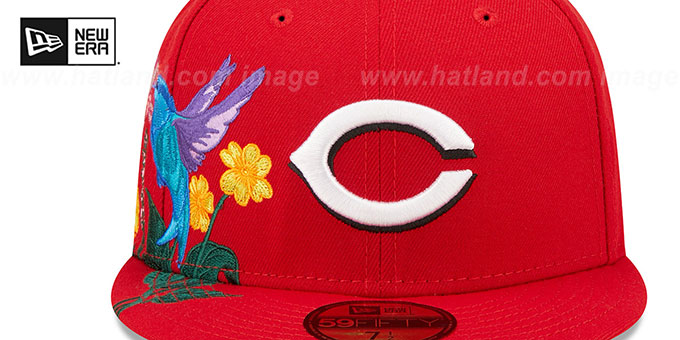 Cincinnati Reds SIDE-BLOOM Red Fitted Hat by New Era