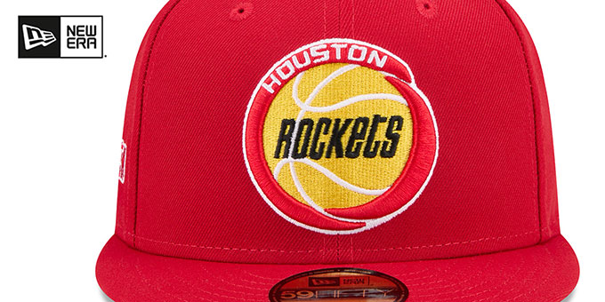 Houston Rockets 20TH ANNIVERSARY SIDE-PATCH Red Fitted Hat