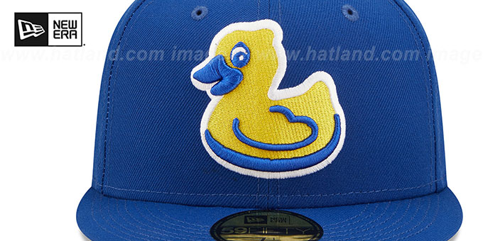 Akron RubberDucks MILB ONFIELD ALTERNATE-2 Royal Fitted Hat