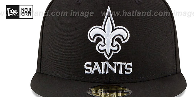 New Orleans Saints NFL TEAM-BASIC Black-White Fitted Hat