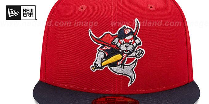 Portland Sea Dogs MILB MARVEL DEFENDERS Red-Navy Fitted Hat