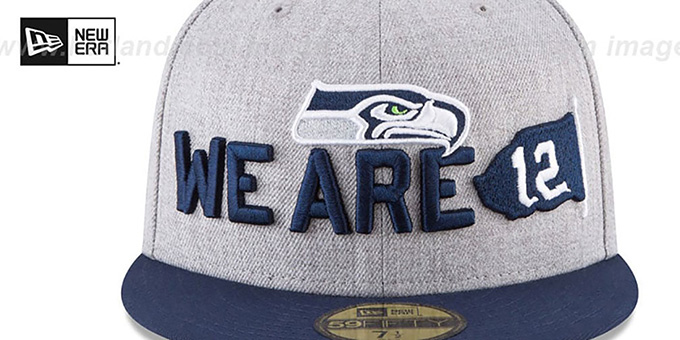 Seattle Seahawks 2018 ONSTAGE Grey-Navy Fitted Hat