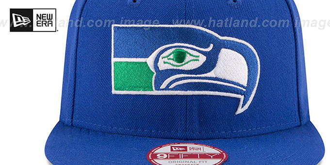 Seattle Seahawks RETRO-BASIC SNAPBACK Royal Hat by New Era