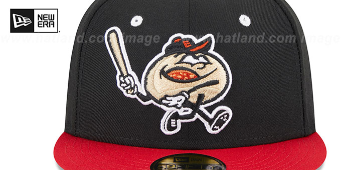 Erie SeaWolves THEME NIGHT Black-Red Fitted Hat by New Era