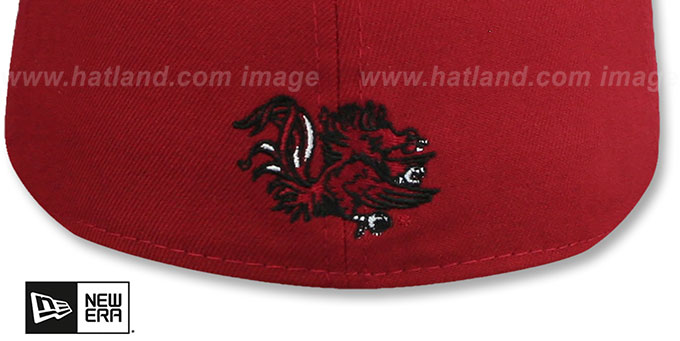 South Carolina NCAA TEAM-SCRIPT Red Fitted Hat by New Era
