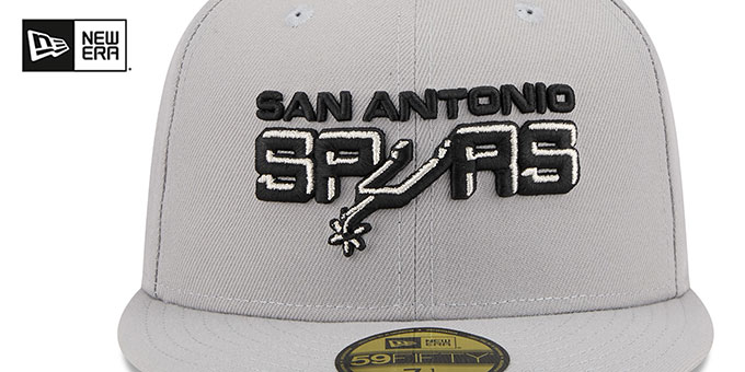 San Antonio Spurs 25TH ANNIVERSARY SIDE-PATCH Grey Fitted Hat