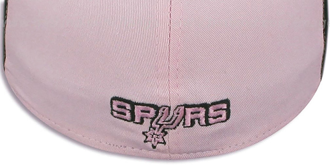 San Antonio Spurs PINWHEEL Light Pink-Black Fitted Hat