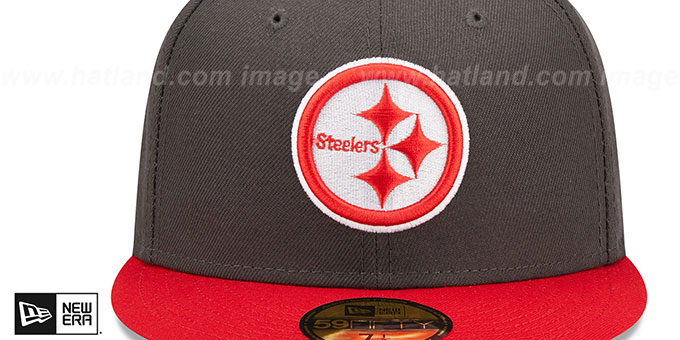 Pittsburgh Steelers 2T COLOR PACK Charcoal-Red Fitted Hat