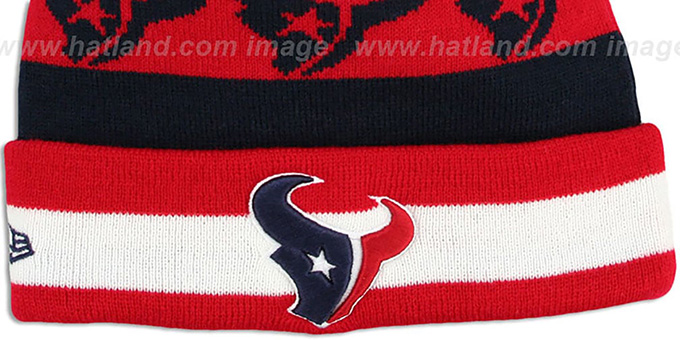Houston Texans REPEATER SCRIPT Knit Beanie Hat by New Era