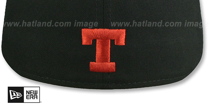 Texas NCAA TEAM-SCRIPT Black Fitted Hat by New Era