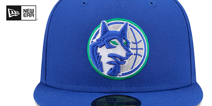 Minnesota Timberwolves 20TH ANNIVERSARY SIDE-PATCH Royal Fitted H