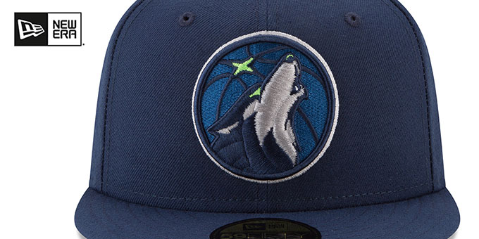 Minnesota Timberwolves NBA TEAM-BASIC Navy Fitted Hat