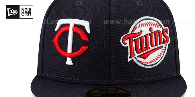 Minnesota Twins EVOLUTION-PATCHES Navy Fitted Hat by New Era