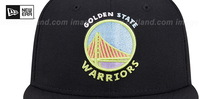 Golden State Warriors COLOR PACK SIDE-PATCH Black Fitted Hat