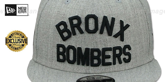 New York Yankees BRONX BOMBERS SNAPBACK Heather Light Grey Hat