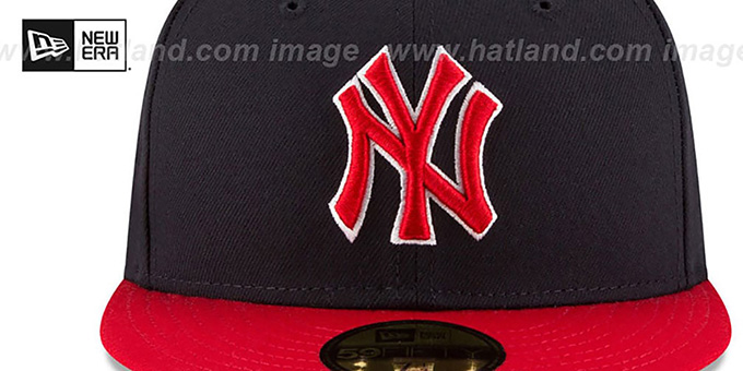 New York Yankees COUNTRY COLORS Navy-Red Fitted Hat