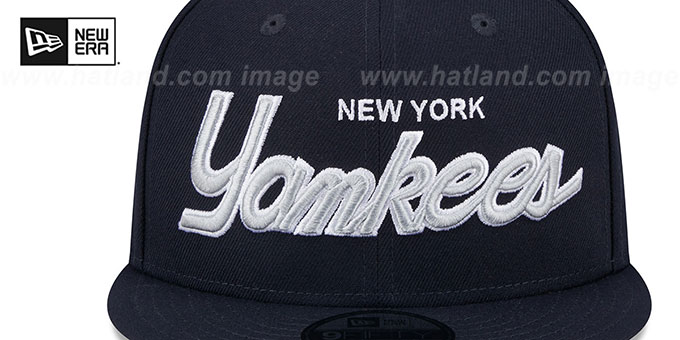 New York Yankees TEAM-SCRIPT SNAPBACK Navy Hat by New Era