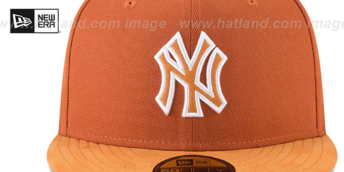 New York Yankees TONAL-CHOICE Burnt Orange Fitted Hat