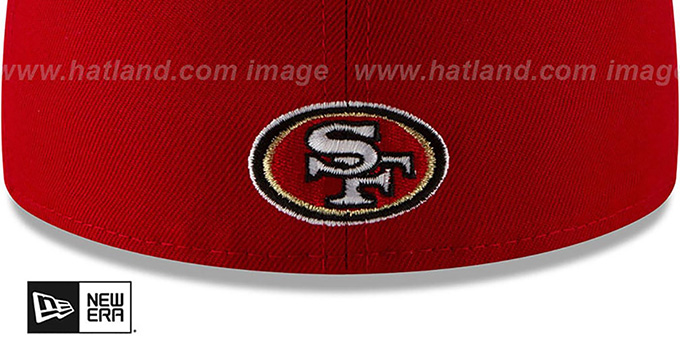 San Francisco 49ers ALL GOLD STATED METAL-BADGE Red Fitted Hat