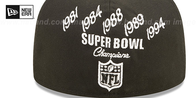 San Francisco 49ers CROWN CHAMPS Black Fitted Hat by New Era