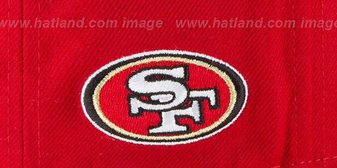49ers GOTHIC-ARCH SNAPBACK Red Hat by New Era