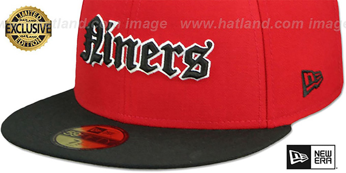 San Francisco 49ers GOTHIC TEAM-BASIC Red-Black Fitted Hat