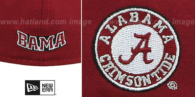 Alabama NCAA TEAM-BASIC SIDE PATCH Burgundy Fitted Hat