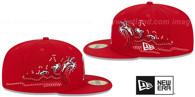 Los Angeles Anaheim Angels TONAL WAVE Red Fitted Hat