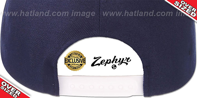 Blank OVER-SIZED SNAPBACK Navy Hat by Zephyr