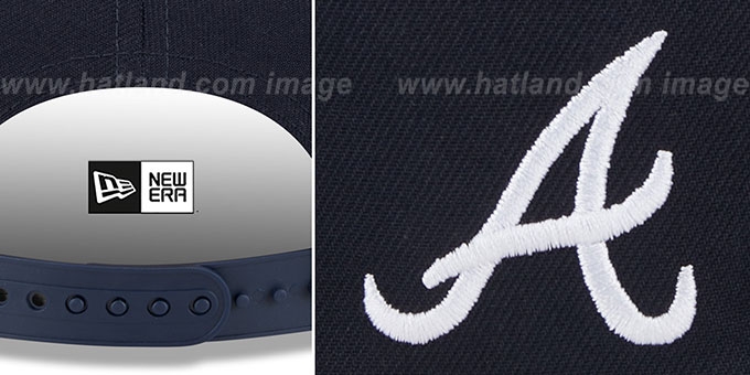 Atlanta Braves TEAM-SCRIPT SNAPBACK Navy Hat by New Era