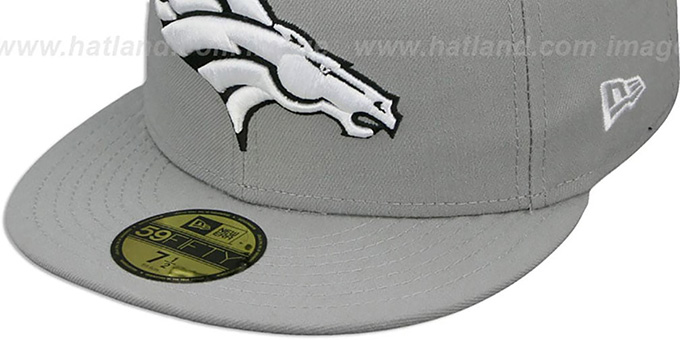 Denver Broncos NFL TEAM-BASIC Grey-Black-White Fitted Hat