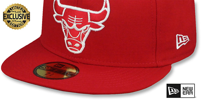 Chicago Bulls NBA TEAM-BASIC Red-White Fitted Hat by New Era