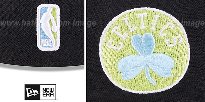 Boston Celtics COLOR PACK SIDE-PATCH Black Fitted Hat