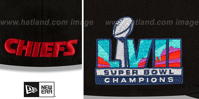 Kansas City Chiefs SUPER BOWL LVII CHAMPIONS Black Fitted Hat