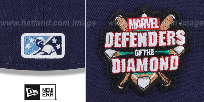 Columbus Clippers MILB MARVEL DEFENDERS SIDE-PATCH Navy-Sky Fitte