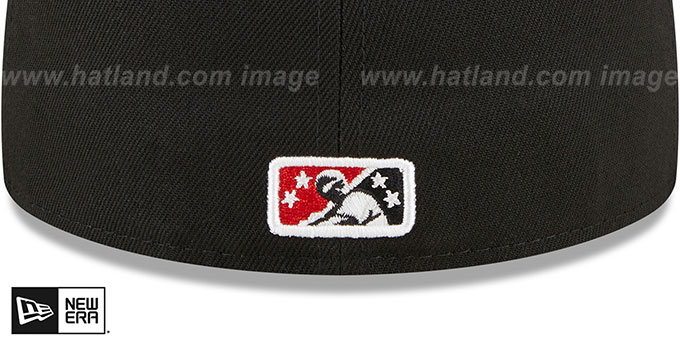 Hickory Crawdads MILB MARVEL DEFENDERS Black-Red Fitted Hat