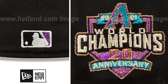 Arizona Diamondbacks METALLIC LOGO SIDE-PATCH Black Fitted Hat