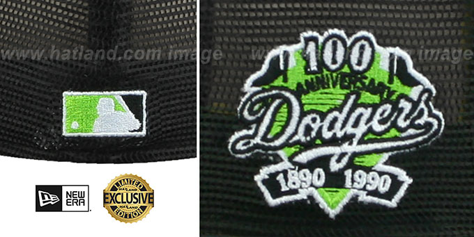 Los Angeles Dodgers 100TH ANNIVERSARY MESH-BACK SIDE-PATCH Black-