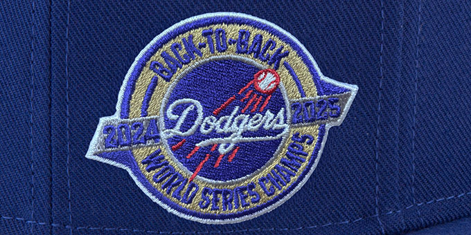 Los Angeles Dodgers BACK2BACK WORLD SERIES CHAMPIONS GAME Fitted